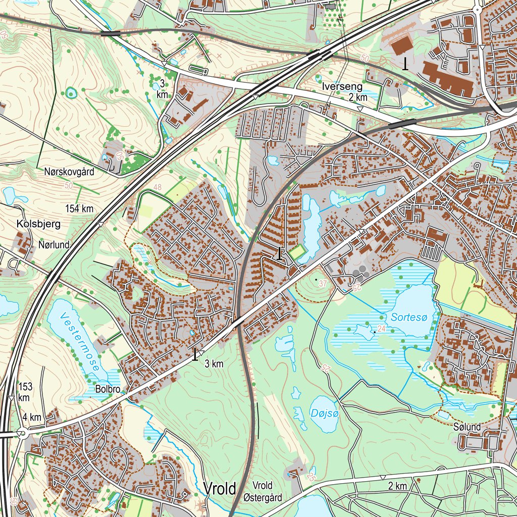 Skanderborg (1:25,000 scale) Map by Kortforsyningen | Avenza Maps