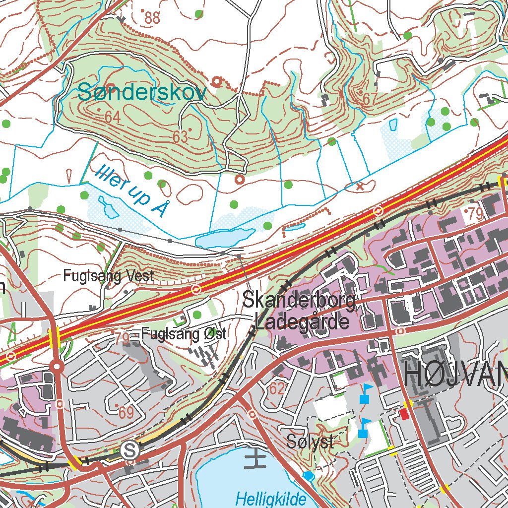 Skanderborg (1:50,000 scale) Map by Kortforsyningen | Avenza Maps
