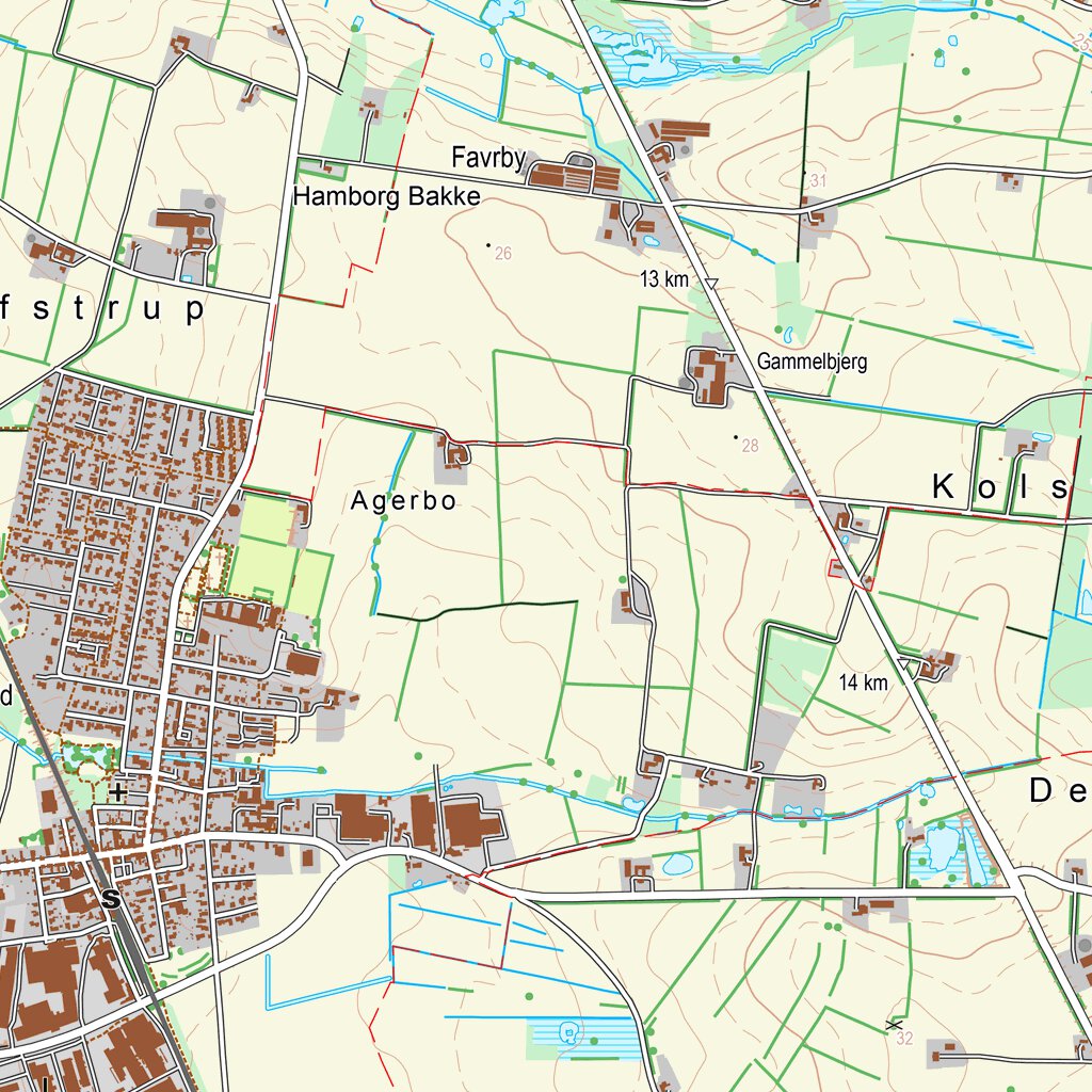 Skjern (1:25,000 scale) Map by Kortforsyningen | Avenza Maps