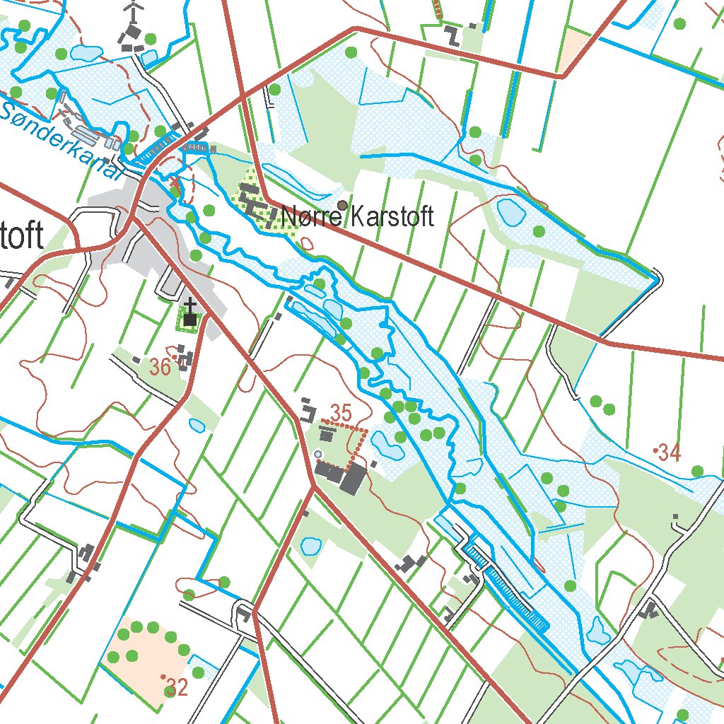 Skjern (1:50,000 scale) Map by Kortforsyningen | Avenza Maps