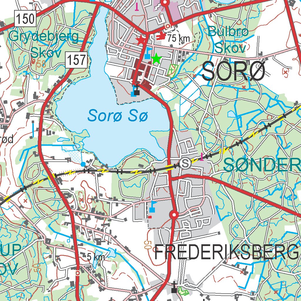 Slagelse (1:100,000 scale) Map by Kortforsyningen | Avenza Maps