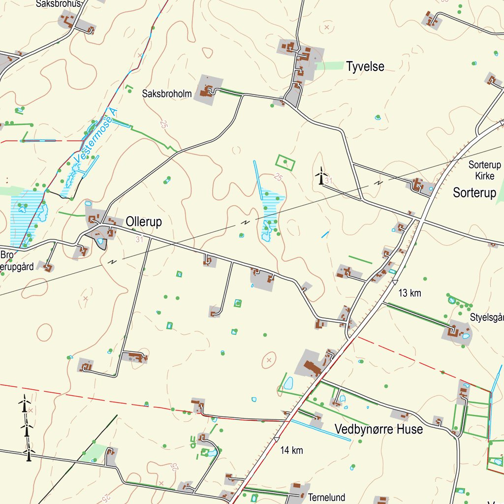 Slagelse (1:25,000 scale) Map by Kortforsyningen | Avenza Maps