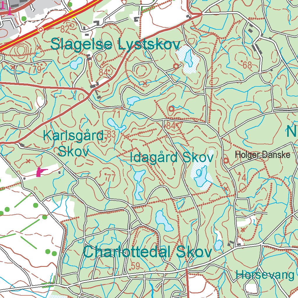 Slagelse (1:50,000 scale) Map by Kortforsyningen | Avenza Maps