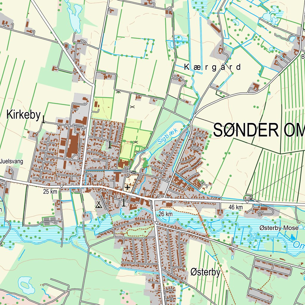Sønder Omme (1:25,000 scale) Map by Kortforsyningen | Avenza Maps