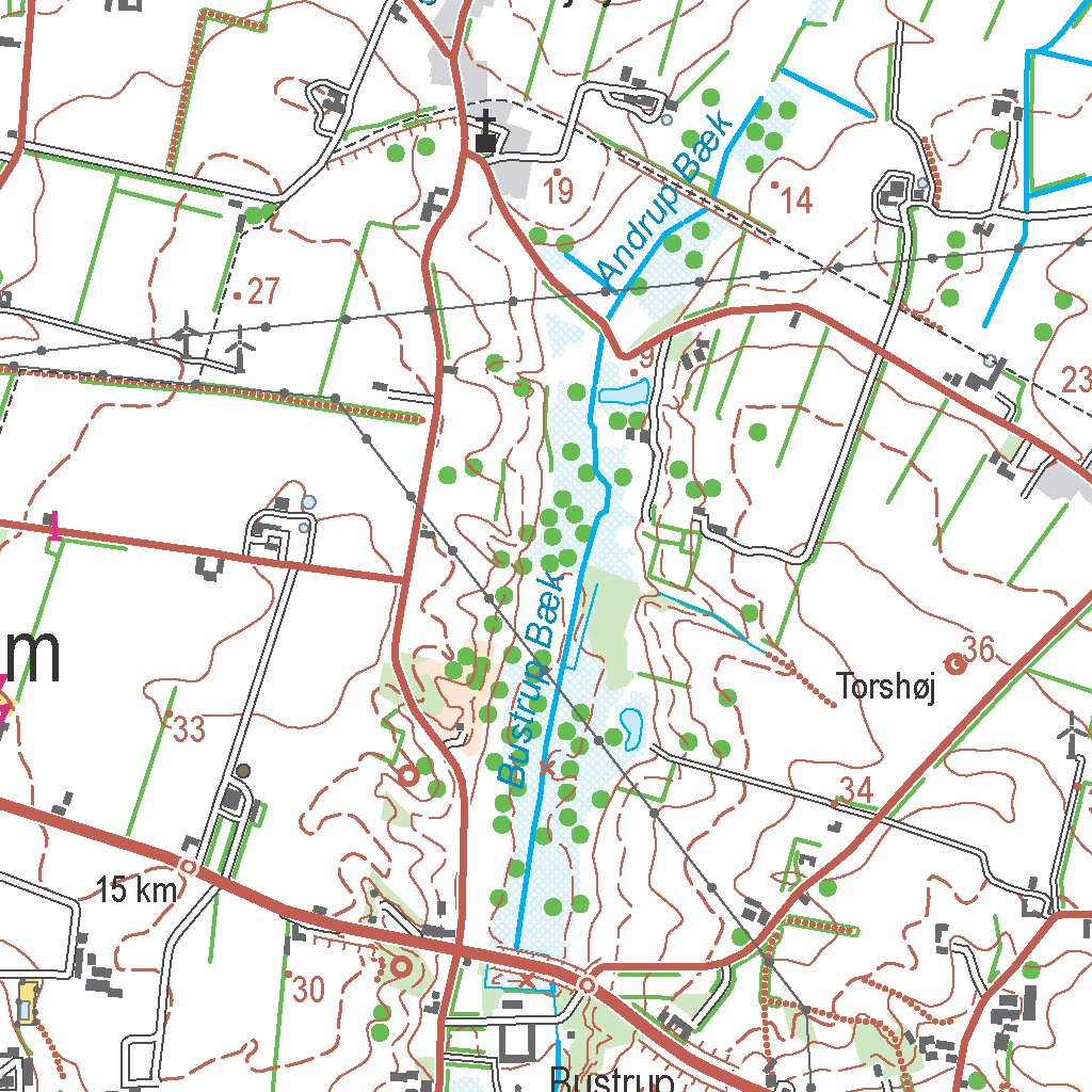 Spøttrup (1:50,000 scale) Map by Kortforsyningen | Avenza Maps