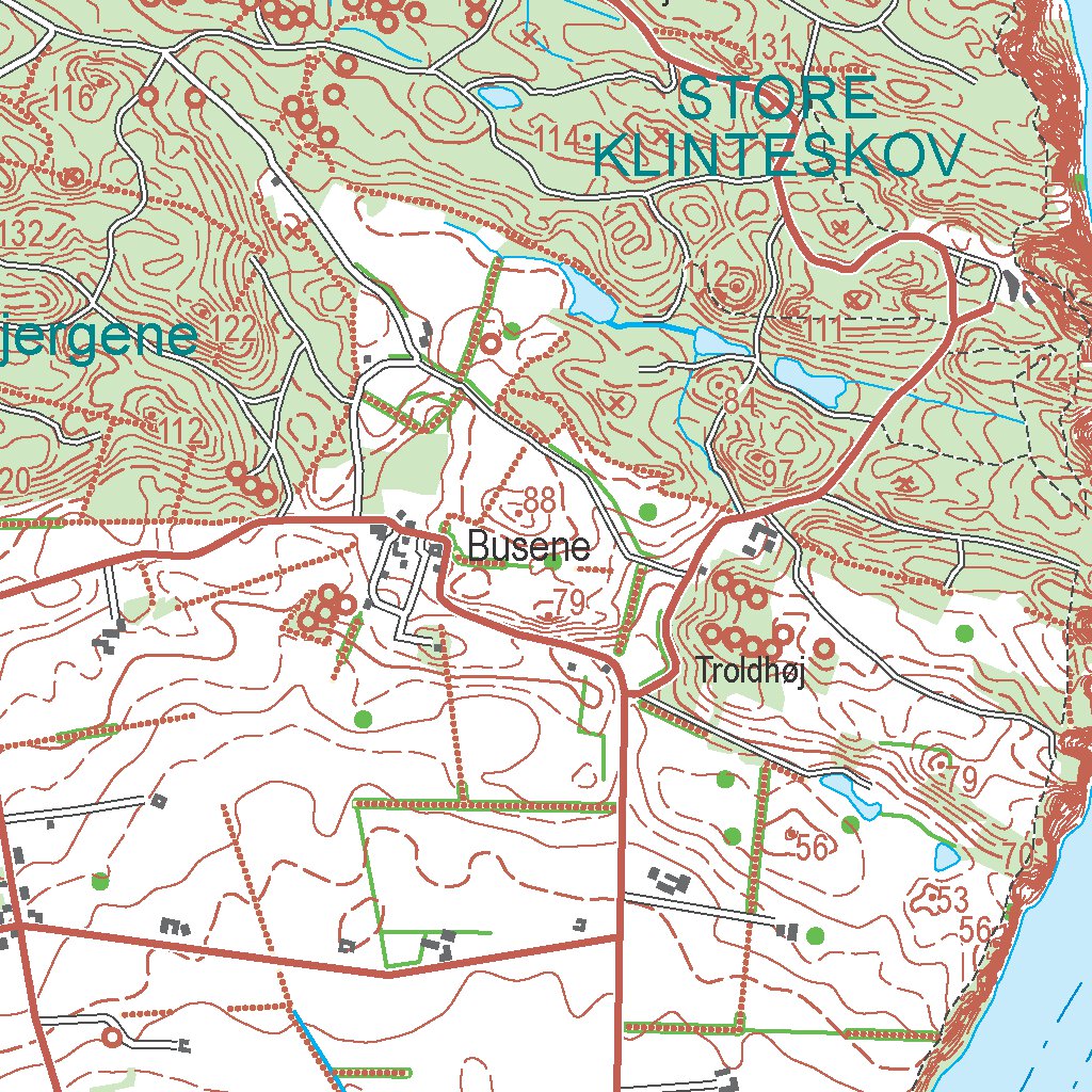 Stege 1 (1:50,000 scale) Map by Kortforsyningen | Avenza Maps