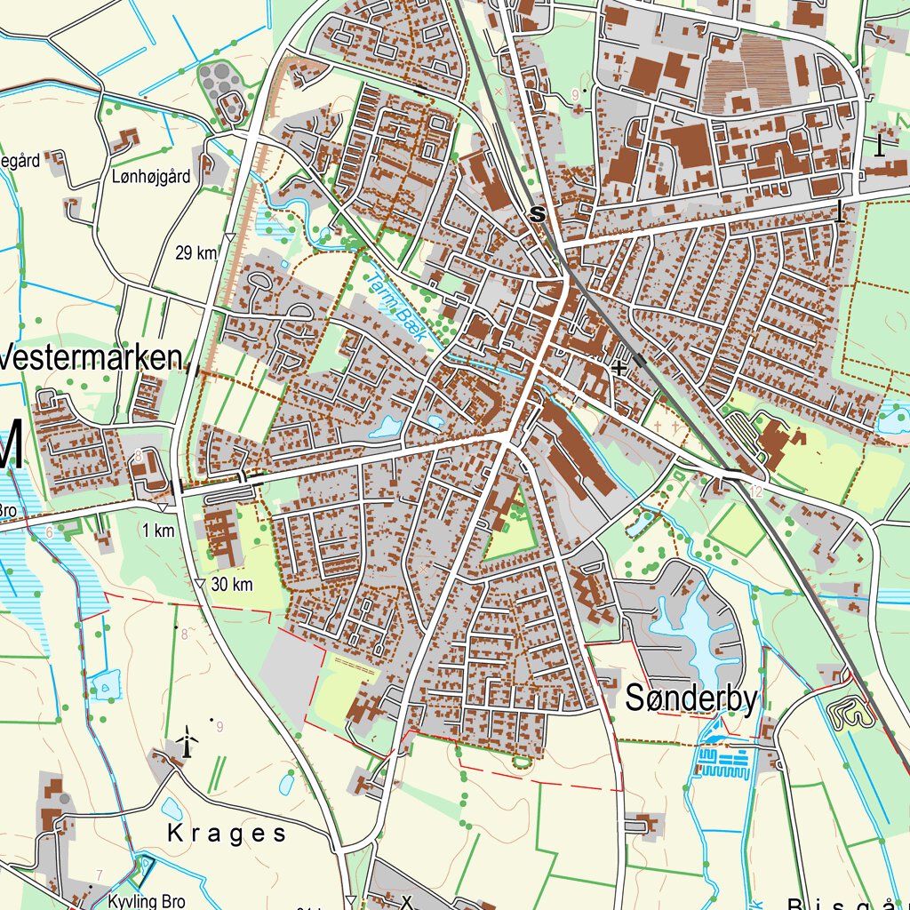 Tarm (1:25,000 scale) Map by Kortforsyningen | Avenza Maps