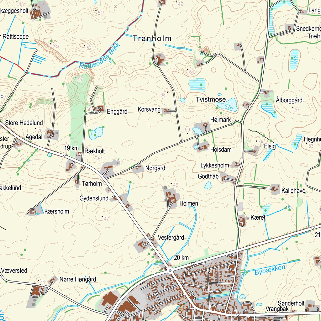Tårs (1:25,000 scale) Map by Kortforsyningen | Avenza Maps