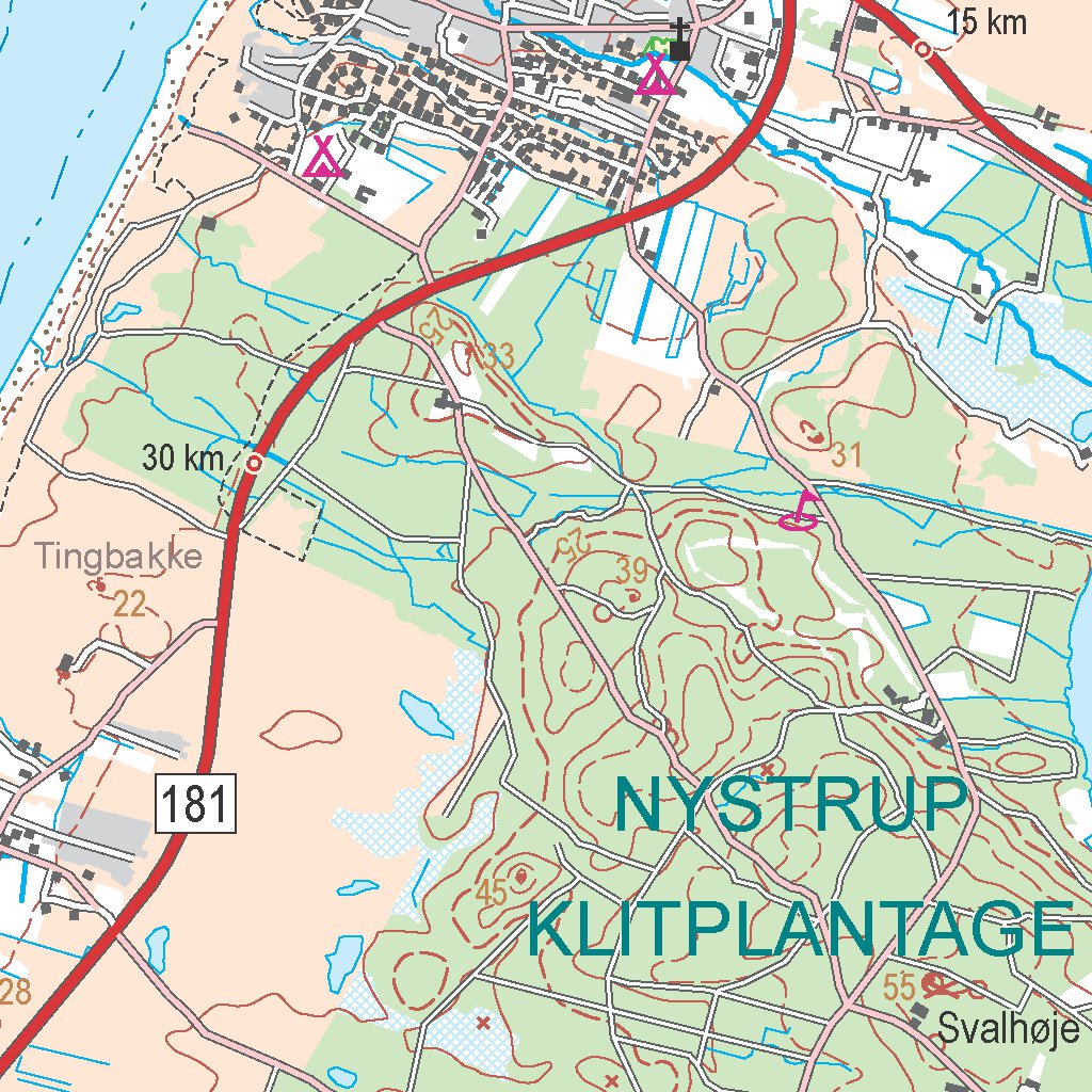 Thisted 2 (1:100,000 scale) Map by Kortforsyningen | Avenza Maps