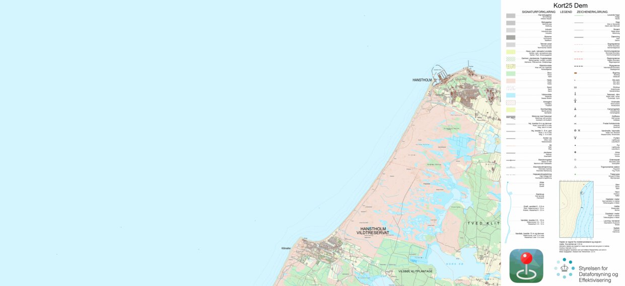 Thisted 2 (1:25,000 scale) Map by Kortforsyningen | Avenza Maps