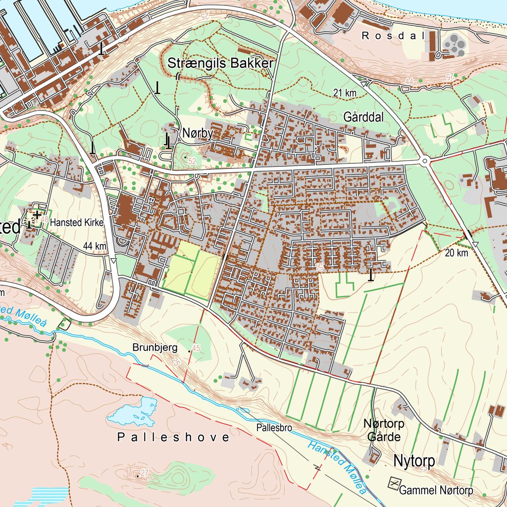 Thisted 2 (1:25,000 scale) Map by Kortforsyningen | Avenza Maps