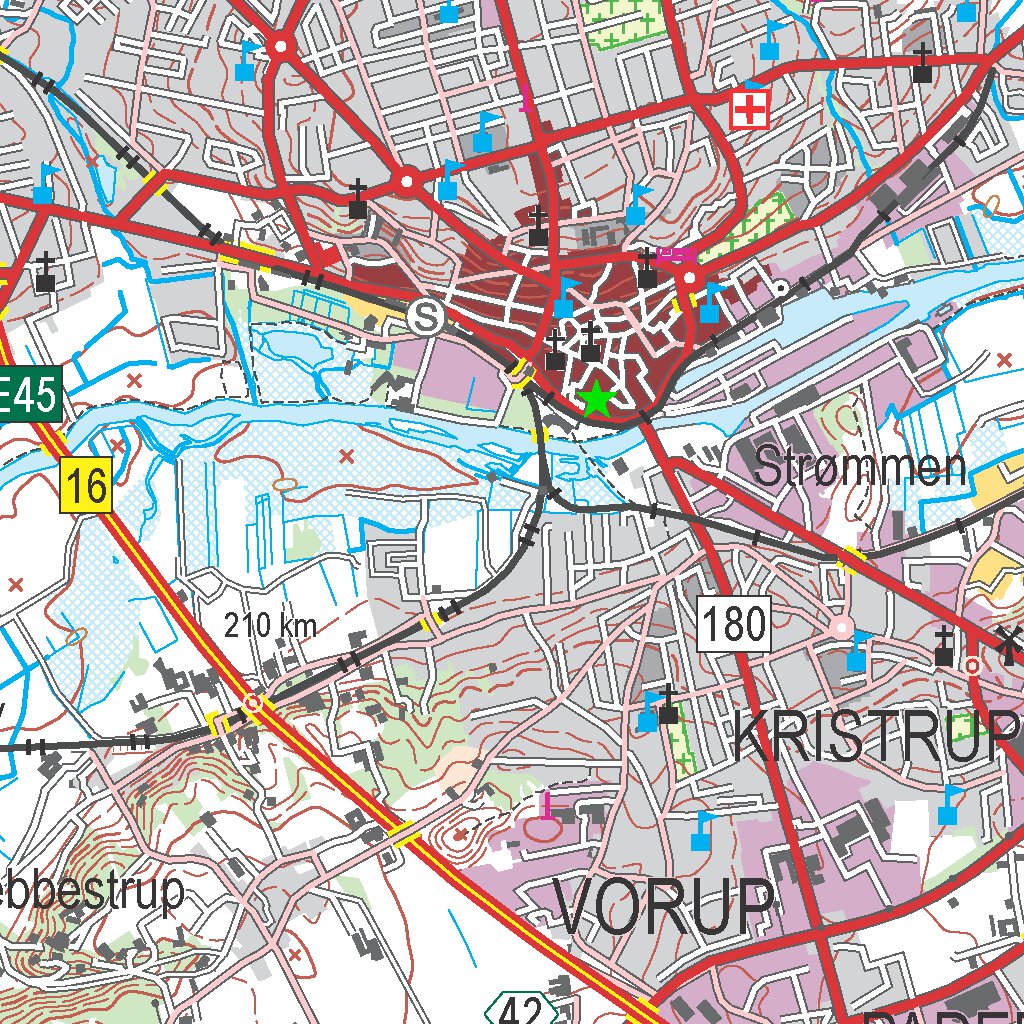 Tjele (1:100,000 scale) Map by Kortforsyningen | Avenza Maps