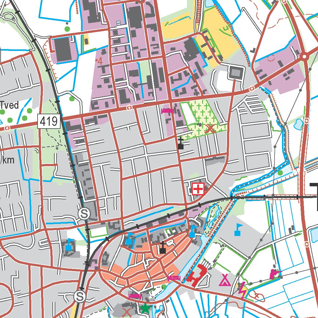 Tønder 1 (1:50,000 scale) Map by Kortforsyningen | Avenza Maps