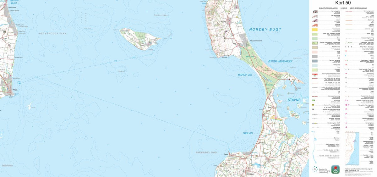Tunø (1:50,000 scale) Map by Kortforsyningen | Avenza Maps