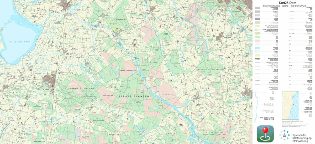 Ulfborg 1 (1:25,000 scale) Map by Kortforsyningen | Avenza Maps