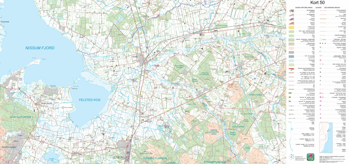 Ulfborg 1 (1:50,000 scale) Map by Kortforsyningen | Avenza Maps