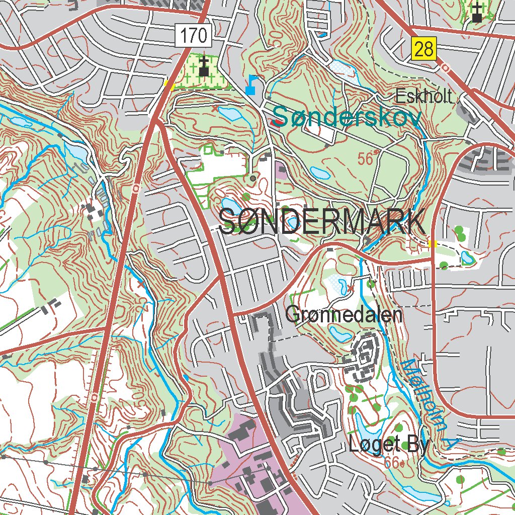 Vejle (1:50,000 scale) Map by Kortforsyningen | Avenza Maps