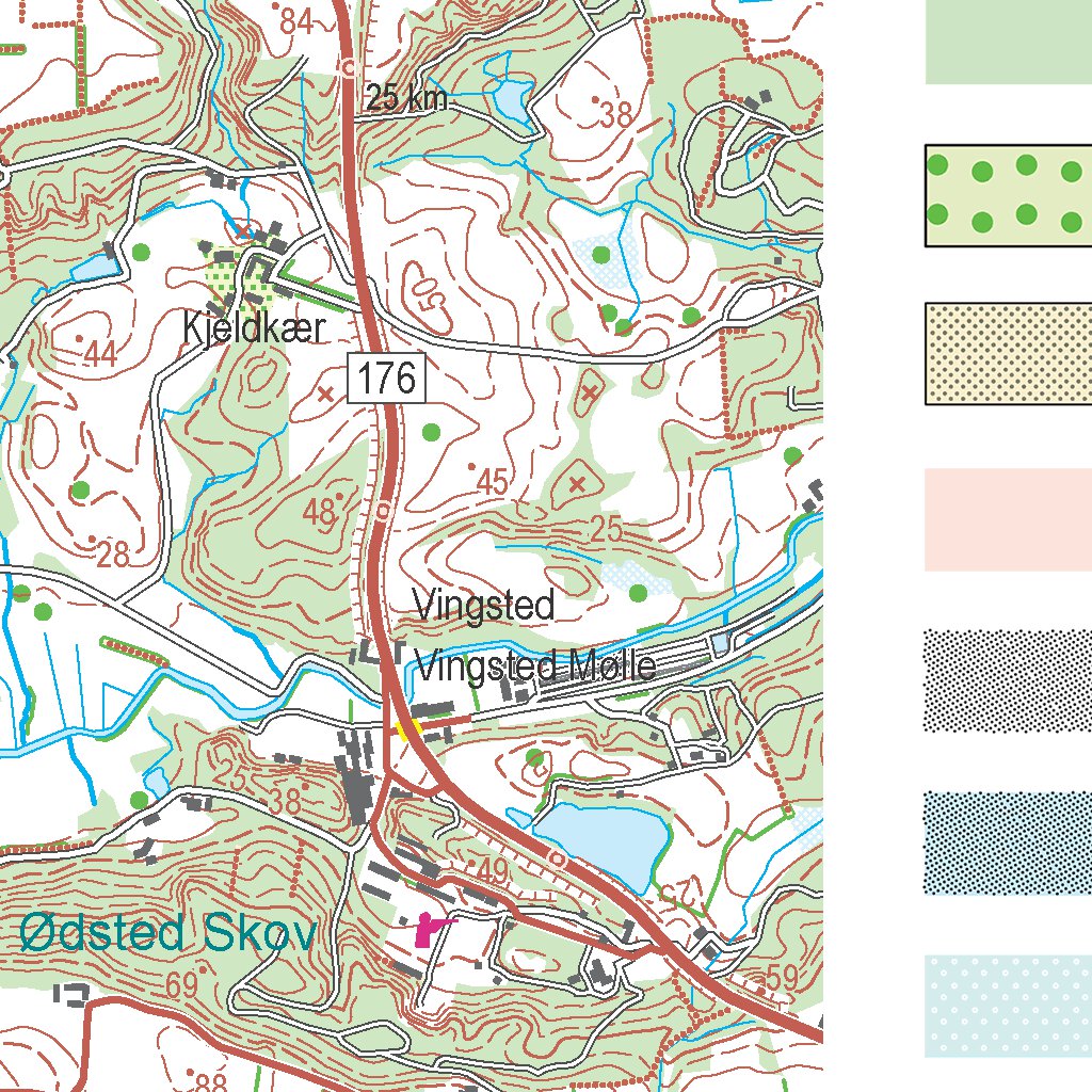 Vorbasse (1:50,000 scale) Map by Kortforsyningen | Avenza Maps