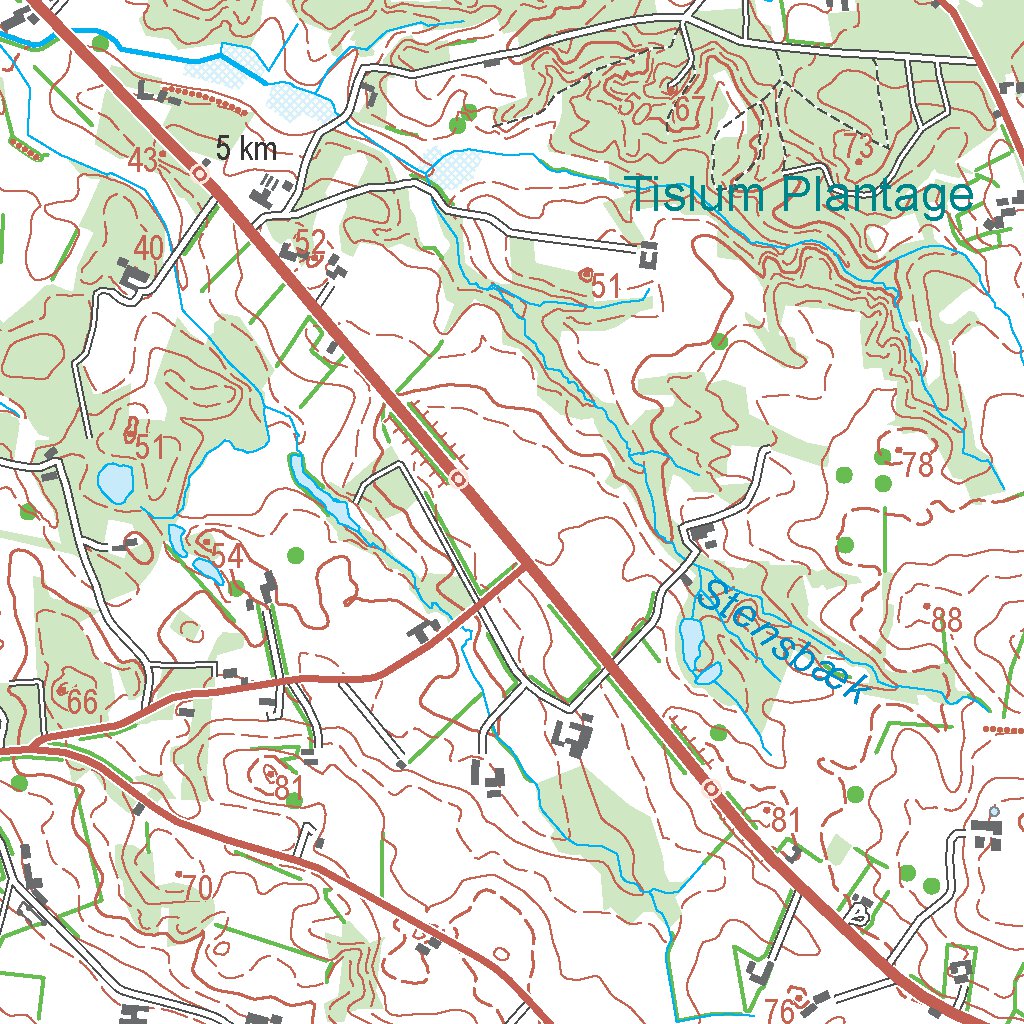 Vrå (1:50,000 scale) Map by Kortforsyningen | Avenza Maps