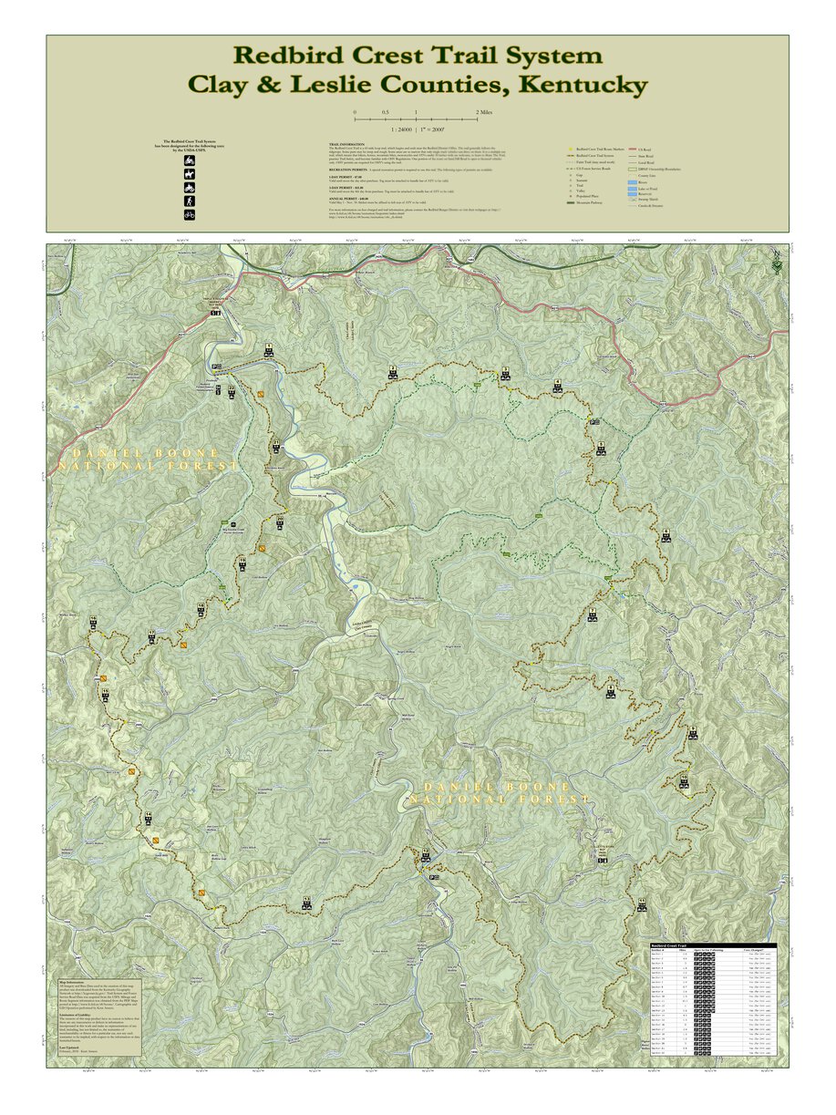 Red Bird Crest Trail: Kentucky Map by KyGeoNet | Avenza Maps
