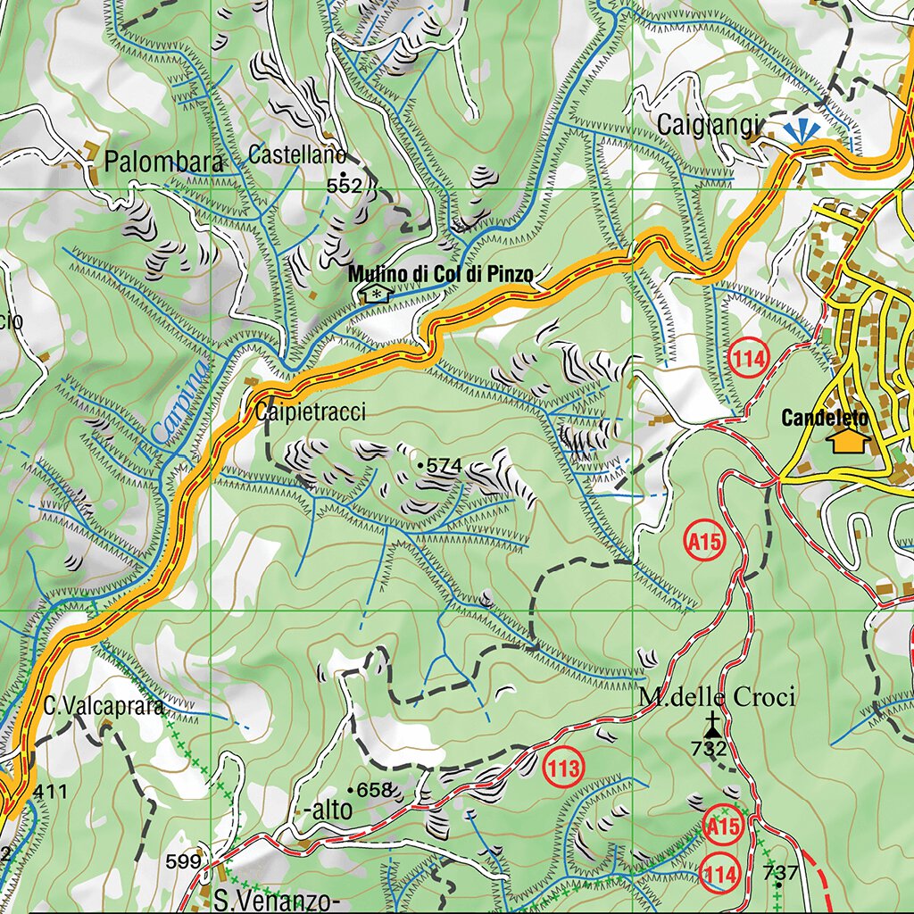 Cammino di San Francesco 1:25.000 from Citerna to Gubbio Map by L ...