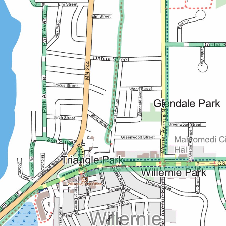 Mahtomedi area bike - walk -roll Map by Lake Links Trail Association ...