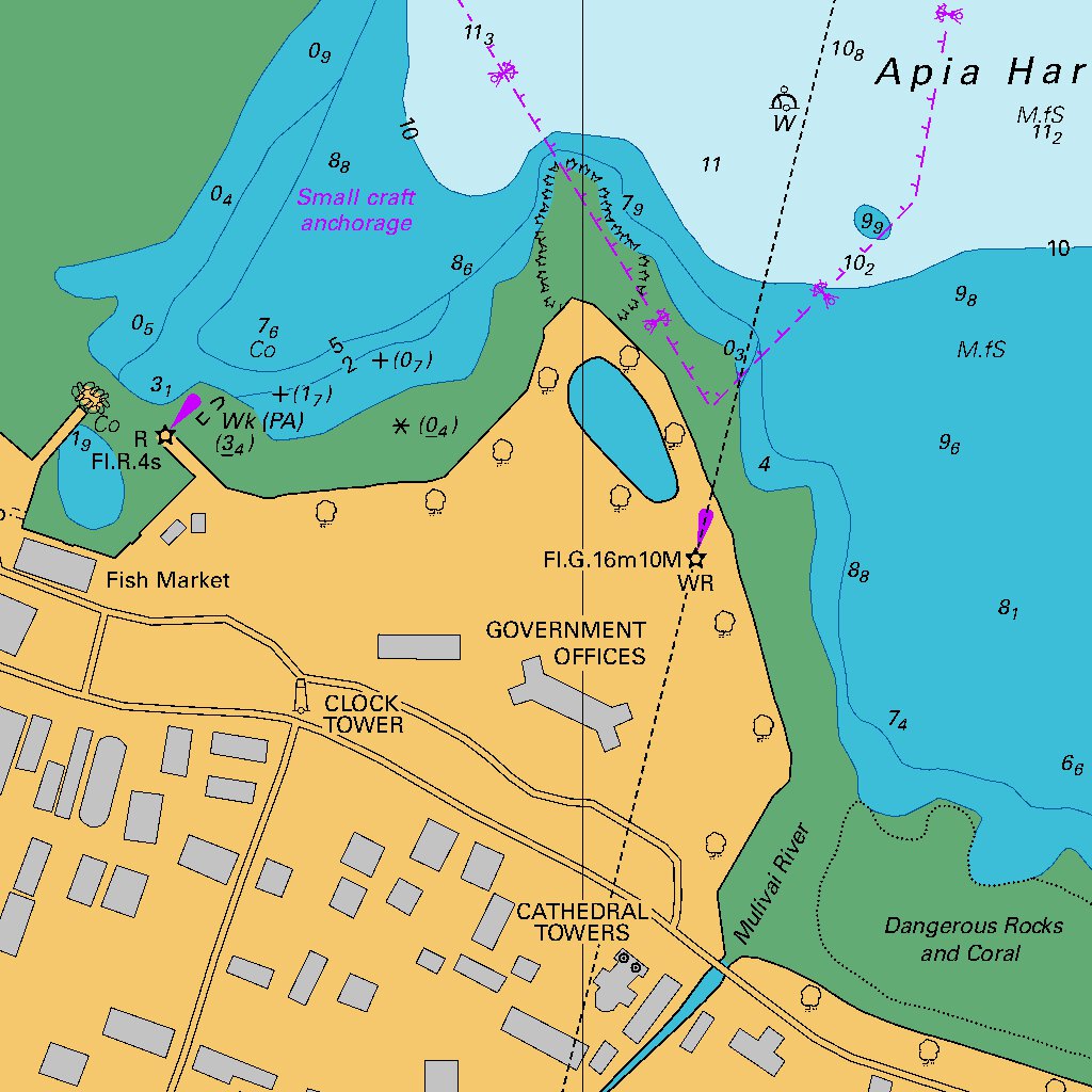 Apia Harbour Map by Land Information New Zealand | Avenza Maps