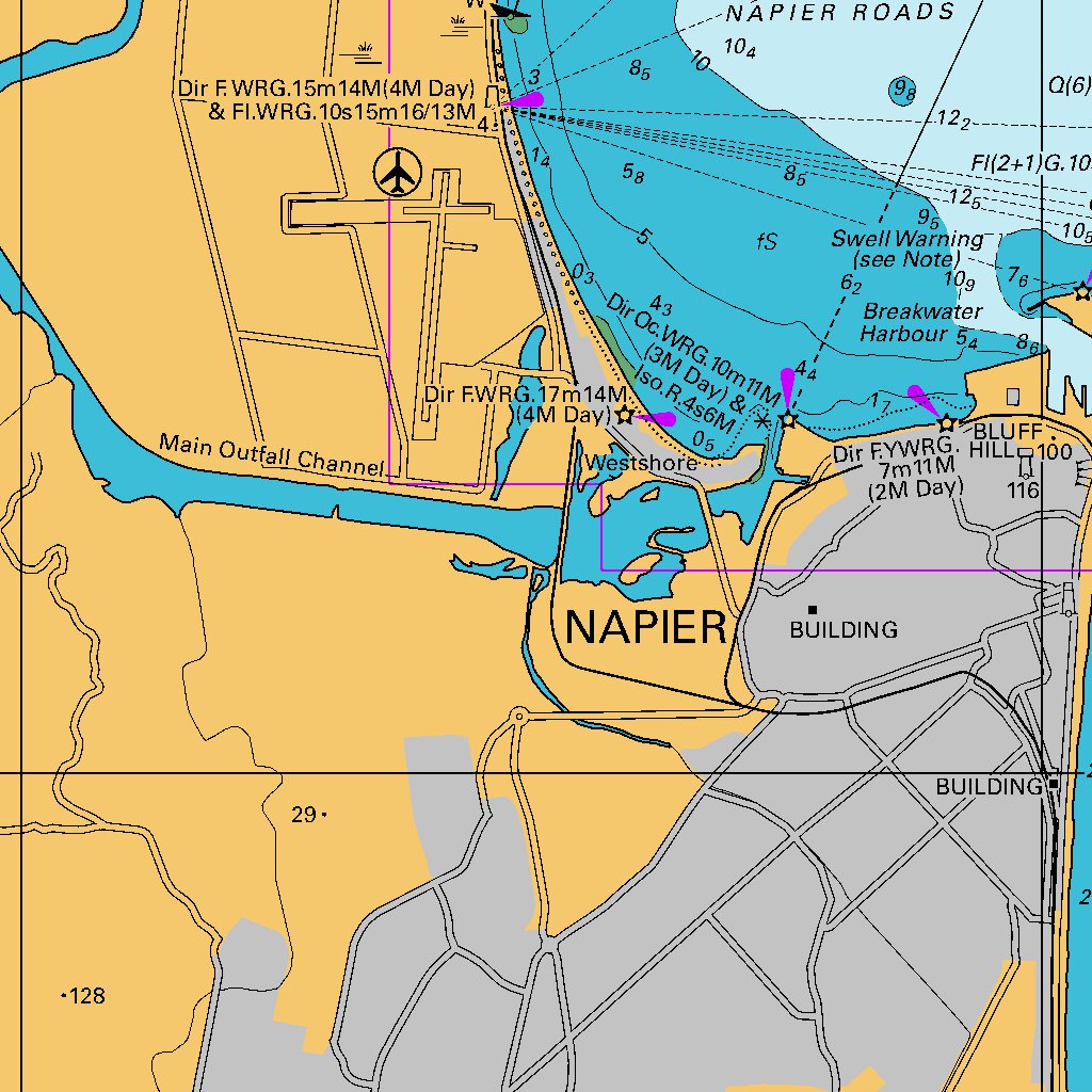 Approaches to Napier Map by Land Information New Zealand | Avenza Maps