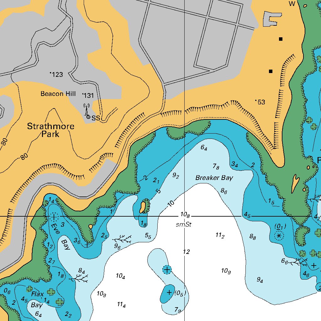 Entrance to Wellington Harbour Map by Land Information New Zealand ...