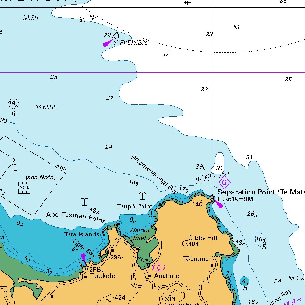 Karamea River to Stephens Island (Takapourewa) Map by Land Information ...