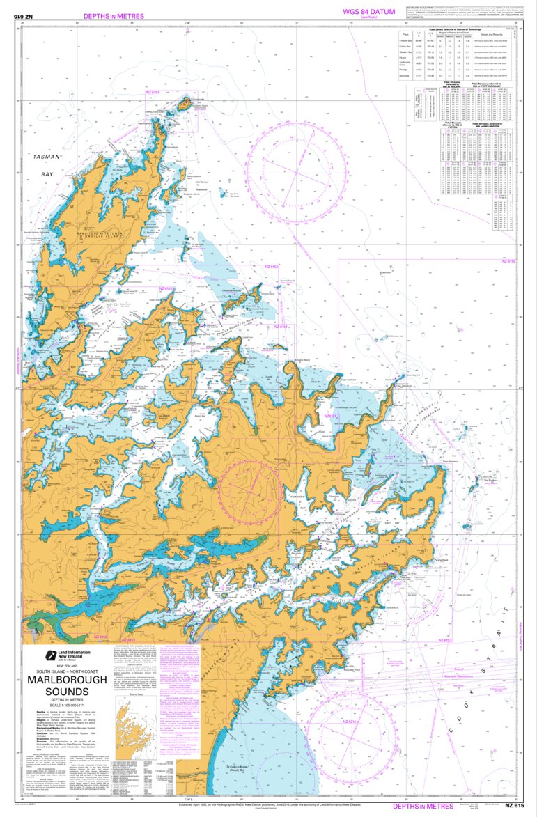 Marlborough Sounds Map by Land Information New Zealand | Avenza Maps