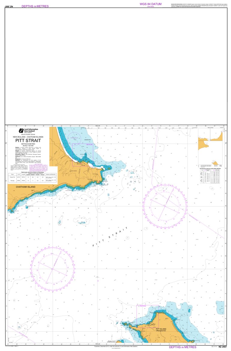Pitt Strait Map by Land Information New Zealand | Avenza Maps