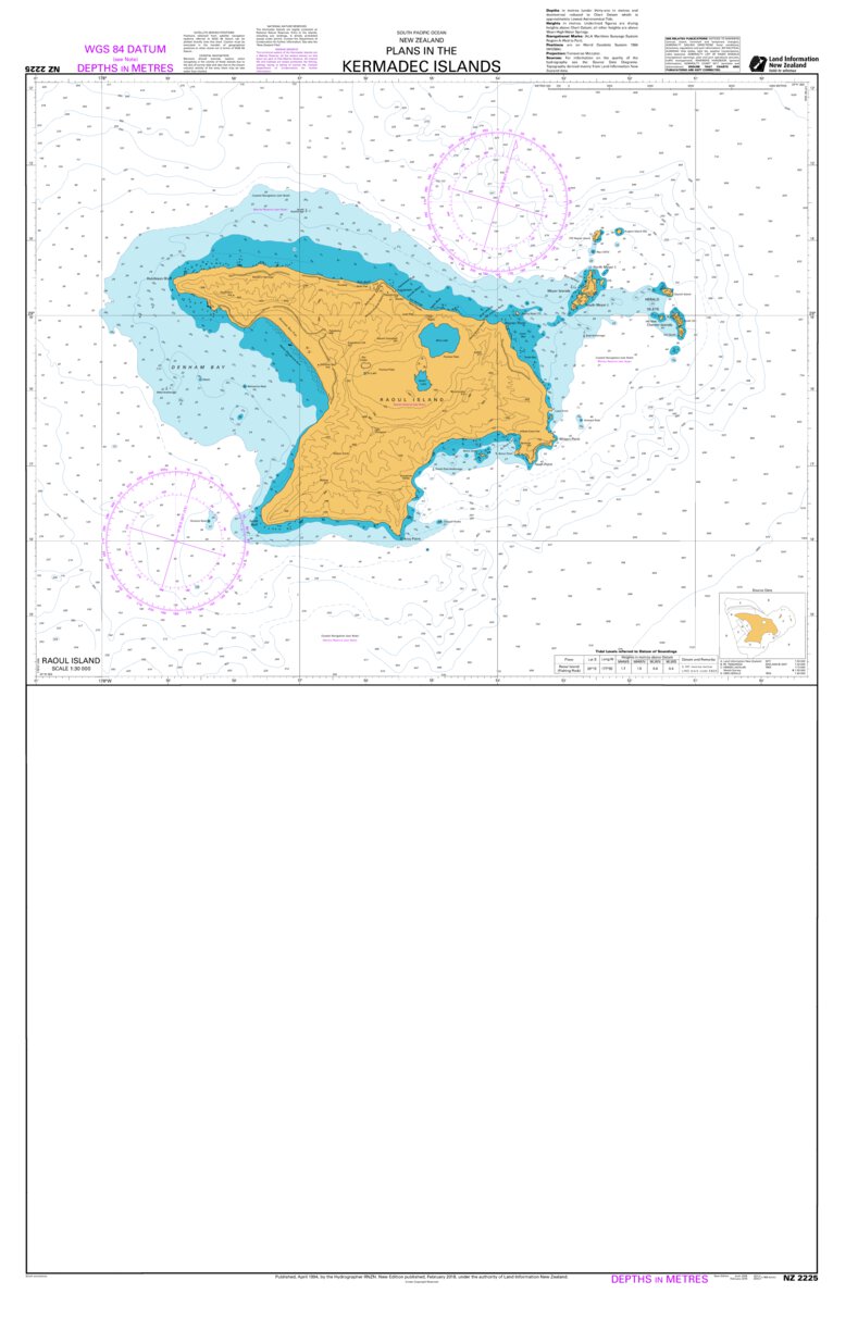 Raoul Island Map by Land Information New Zealand | Avenza Maps