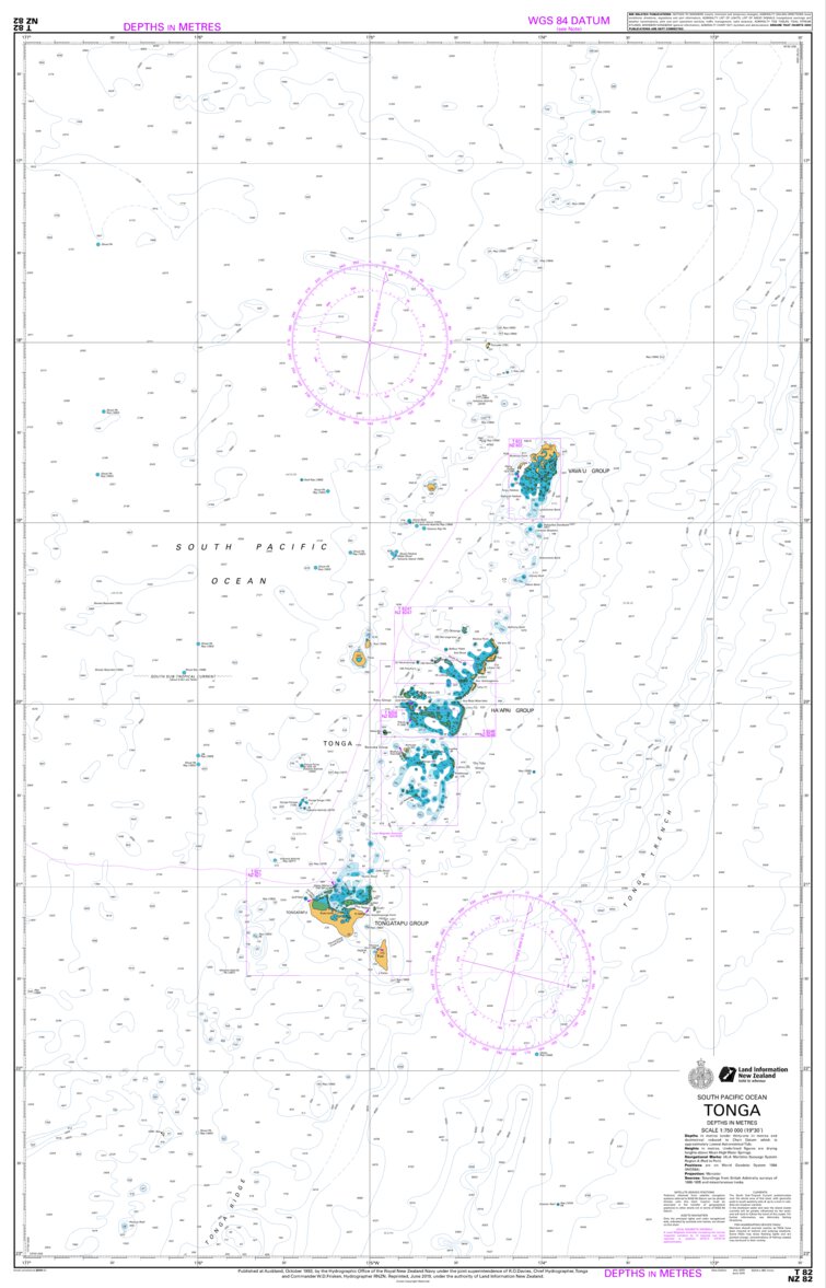Tonga Map by Land Information New Zealand | Avenza Maps