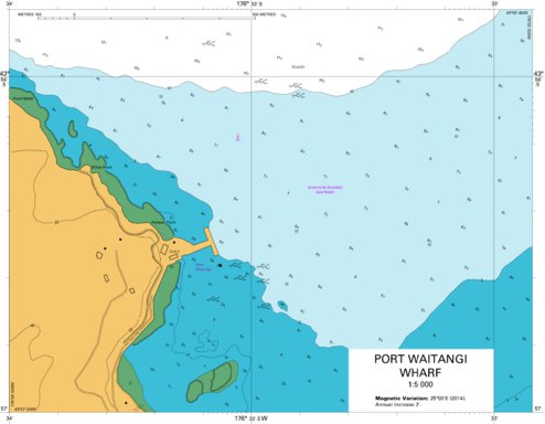Waitangi Wharf Map by Land Information New Zealand | Avenza Maps