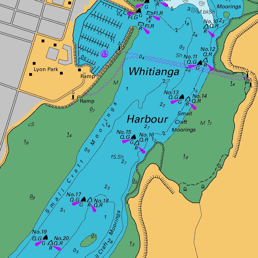 Whitianga Harbour Map by Land Information New Zealand | Avenza Maps