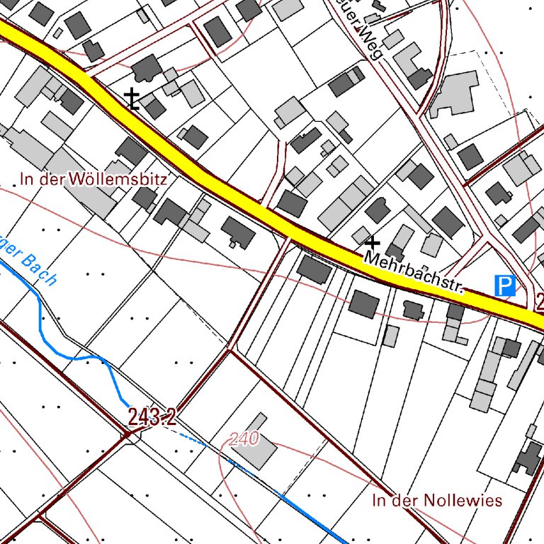 Asbach 9 (1:5,000) Map by Landesamt fur Vermessung und ...