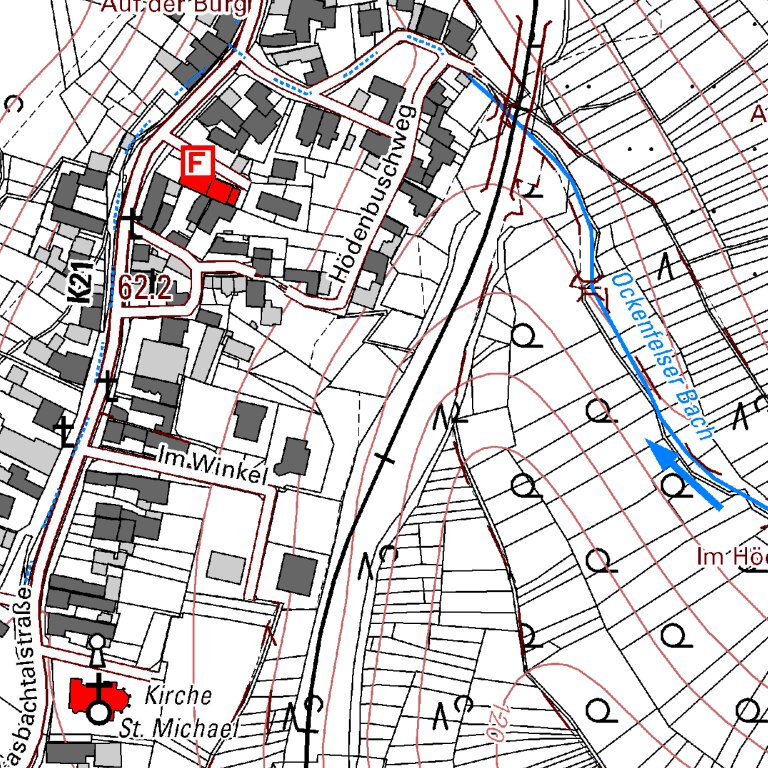 Kasbach-Ohlenberg (1:5,000) Map by Landesamt fur Vermessung und ...