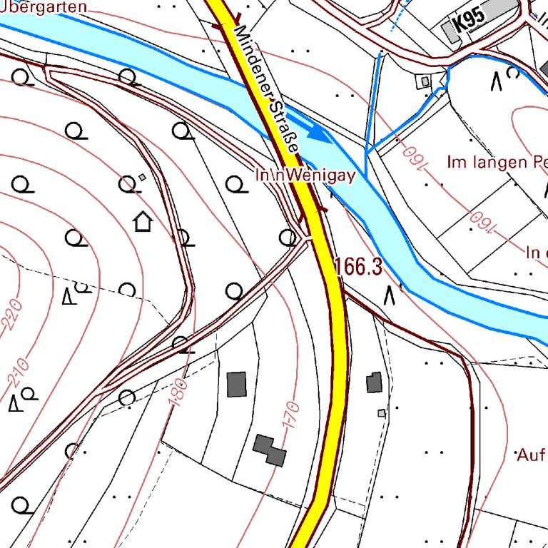 Menningen (1:5,000) Map by Landesamt fur Vermessung und ...