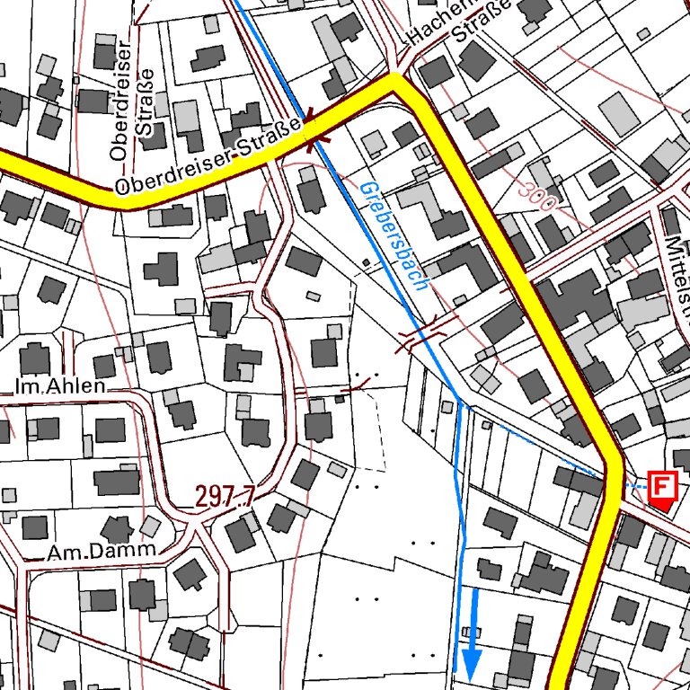 Roßbach 1 (1:5,000) Map by Landesamt fur Vermessung und ...