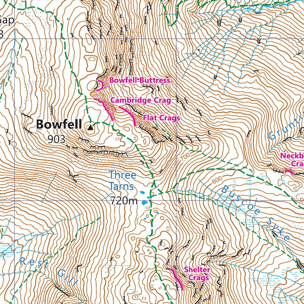 Scafell Pike and the central fells Map by Laser Mountain Maps | Avenza Maps