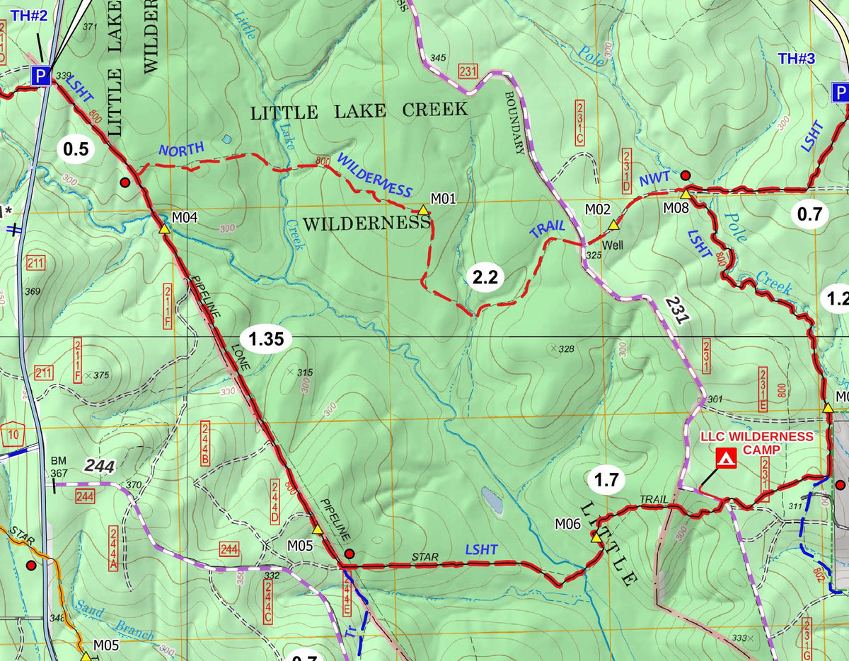 Lone Star Hiking Trail Bundle Map by Lone Star Hiking Trail Club ...