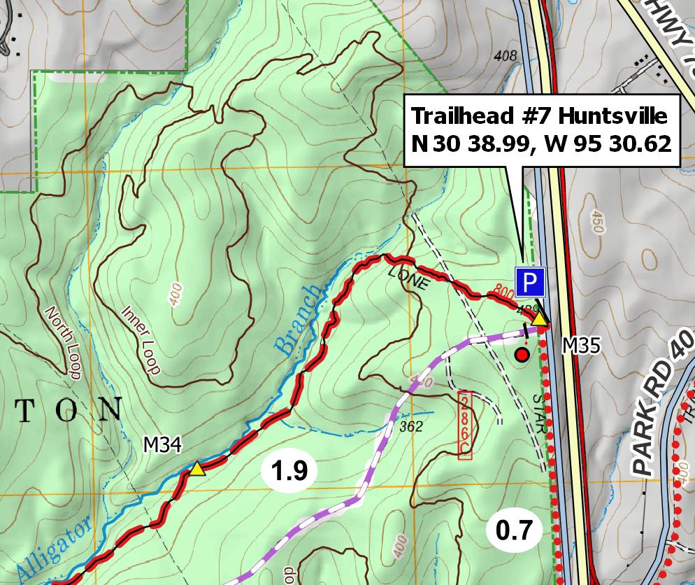 LSHT Map 04 Huntsville by Lone Star Hiking Trail Club | Avenza Maps