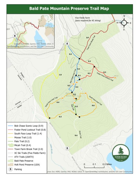 Bald Pate Mountain Preserve Map by Loon Echo Land Trust | Avenza Maps
