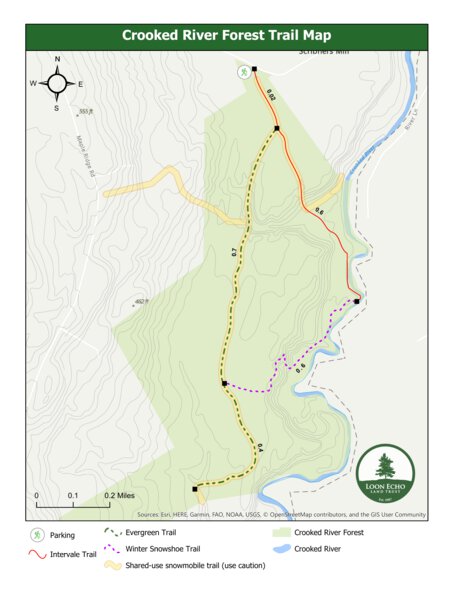 Crooked River Forest Map by Loon Echo Land Trust | Avenza Maps