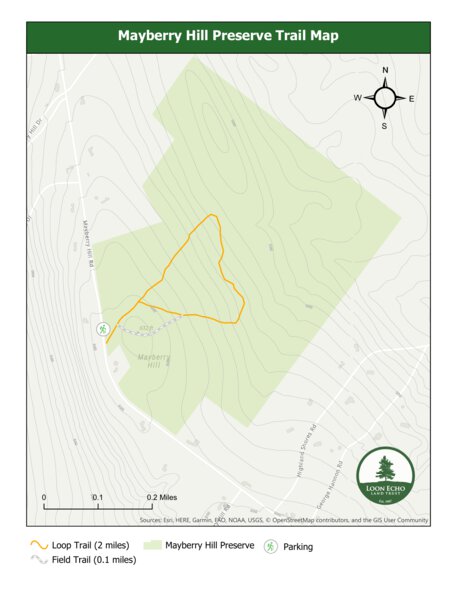 Mayberry Hill Preserve Map by Loon Echo Land Trust | Avenza Maps