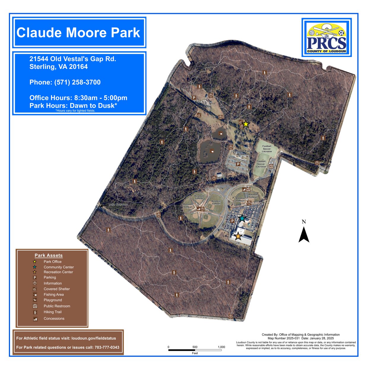 Loudoun County PRCS: Claude Moore Park (2025) Map by Loudoun County ...