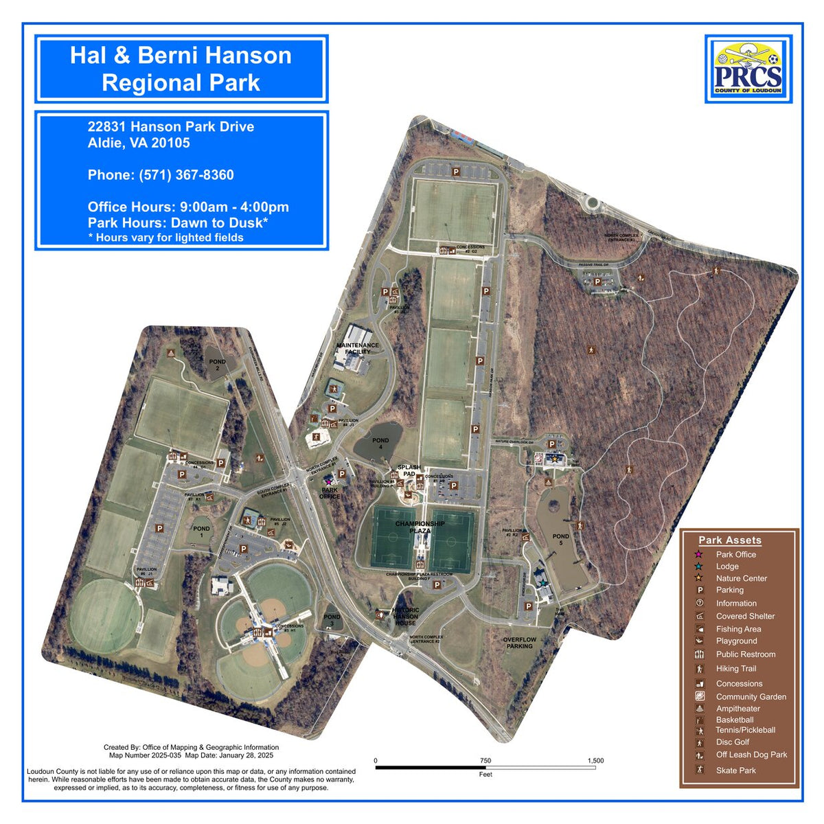Loudoun County PRCS: Hal & Berni Hanson Regional Park (2025) Map by ...