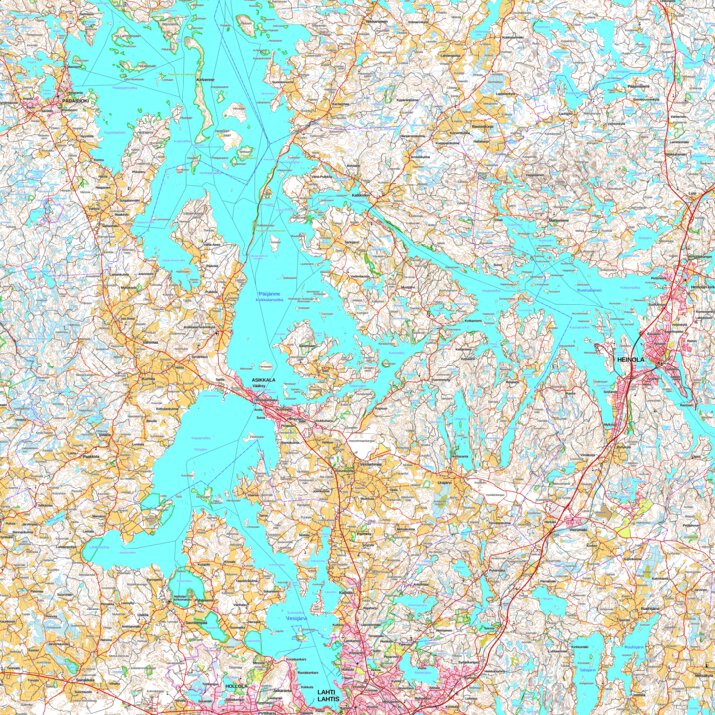 Asikkala 1:100 000 (M43L) Map by MaanMittausLaitos | Avenza Maps