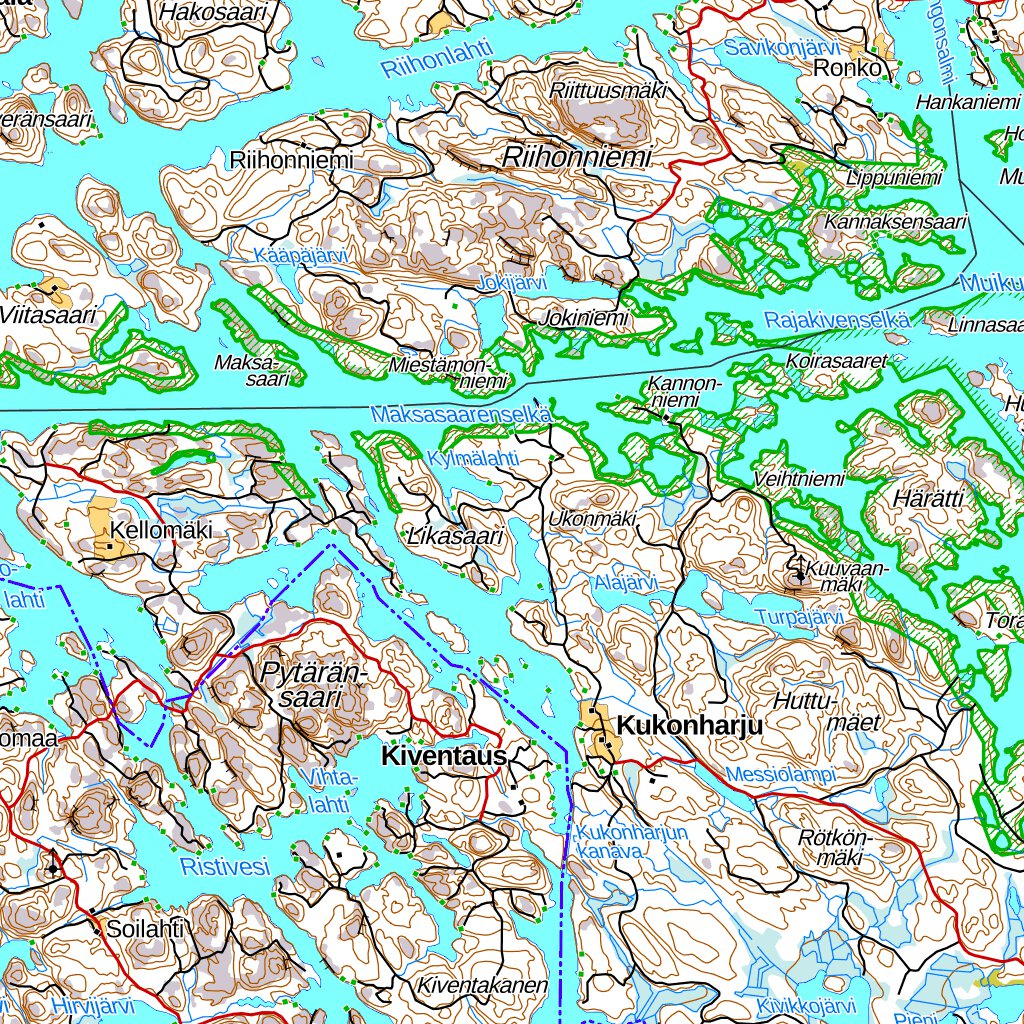 Puumala 1:100 000 (M52R) Map by MaanMittausLaitos | Avenza Maps